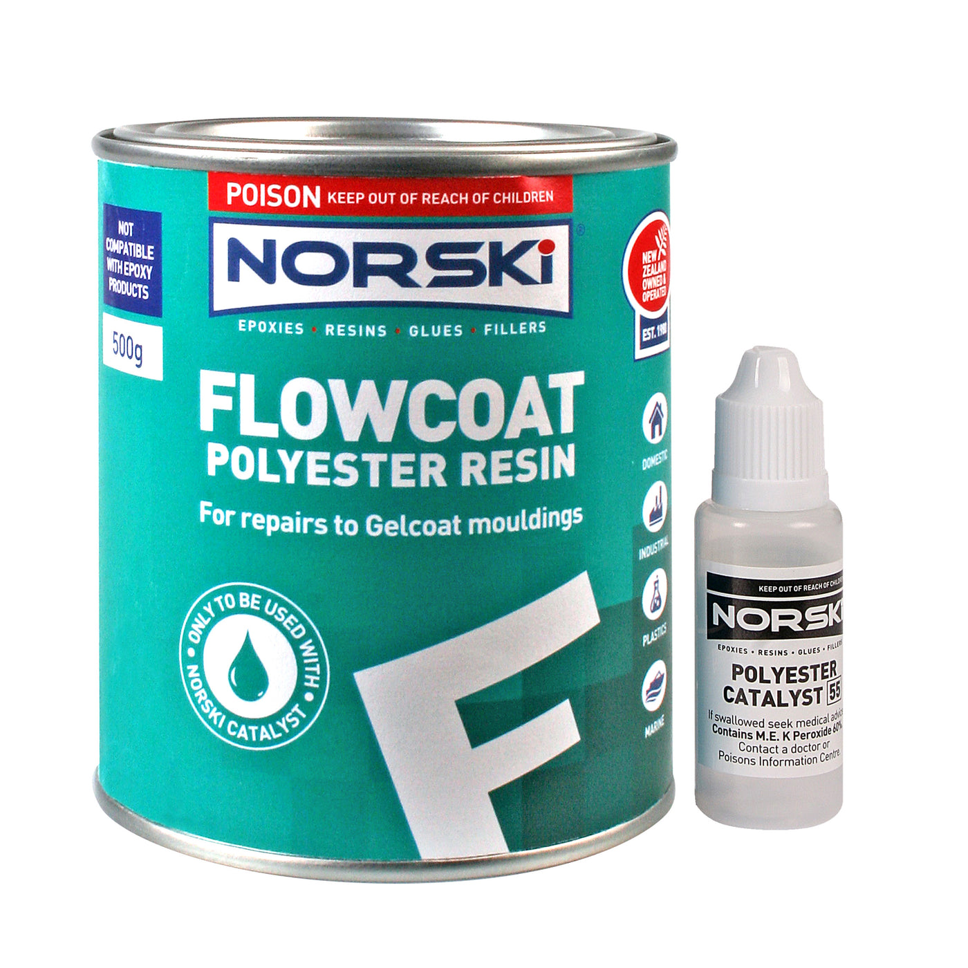 Polyester Resins (Kleer Kast/Surfboard/Raw Polyester resin) - Norski